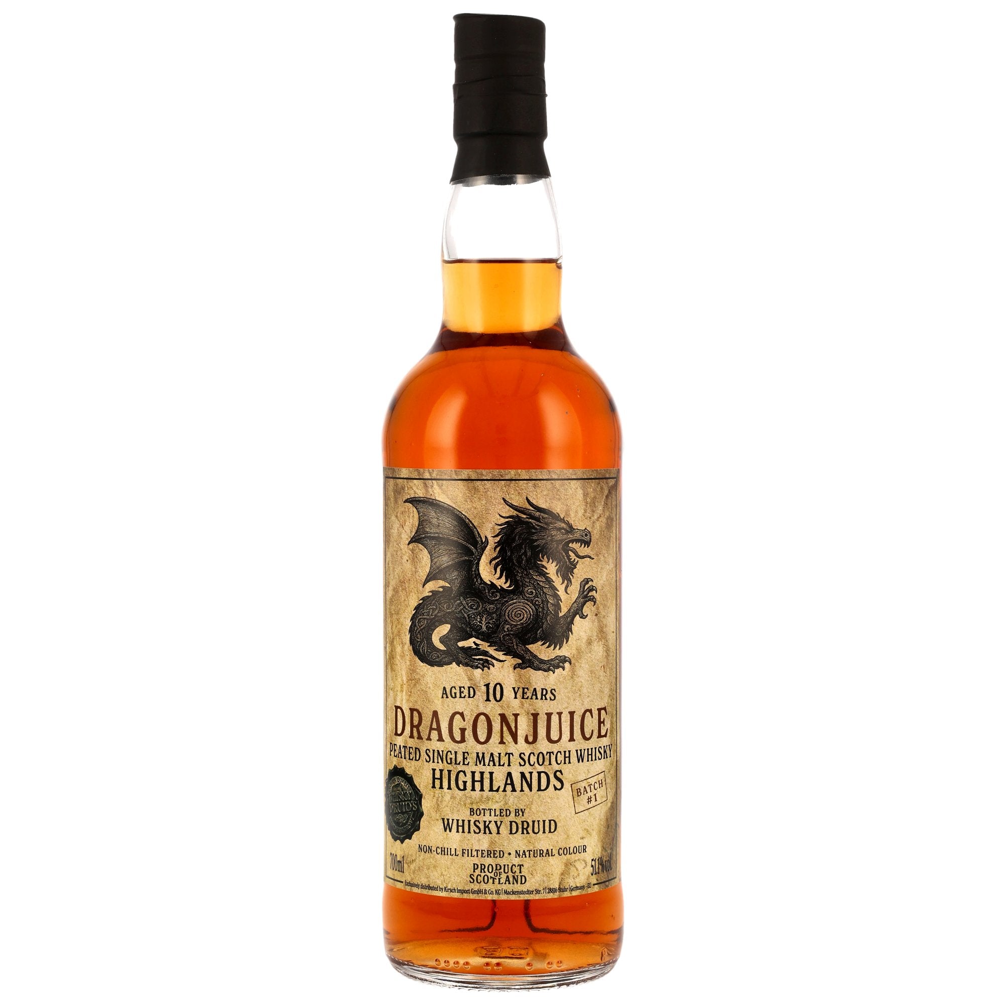 Dragonjuice Highlands 10 Year Old Batch #1 Whisky Druid 51.1% ...