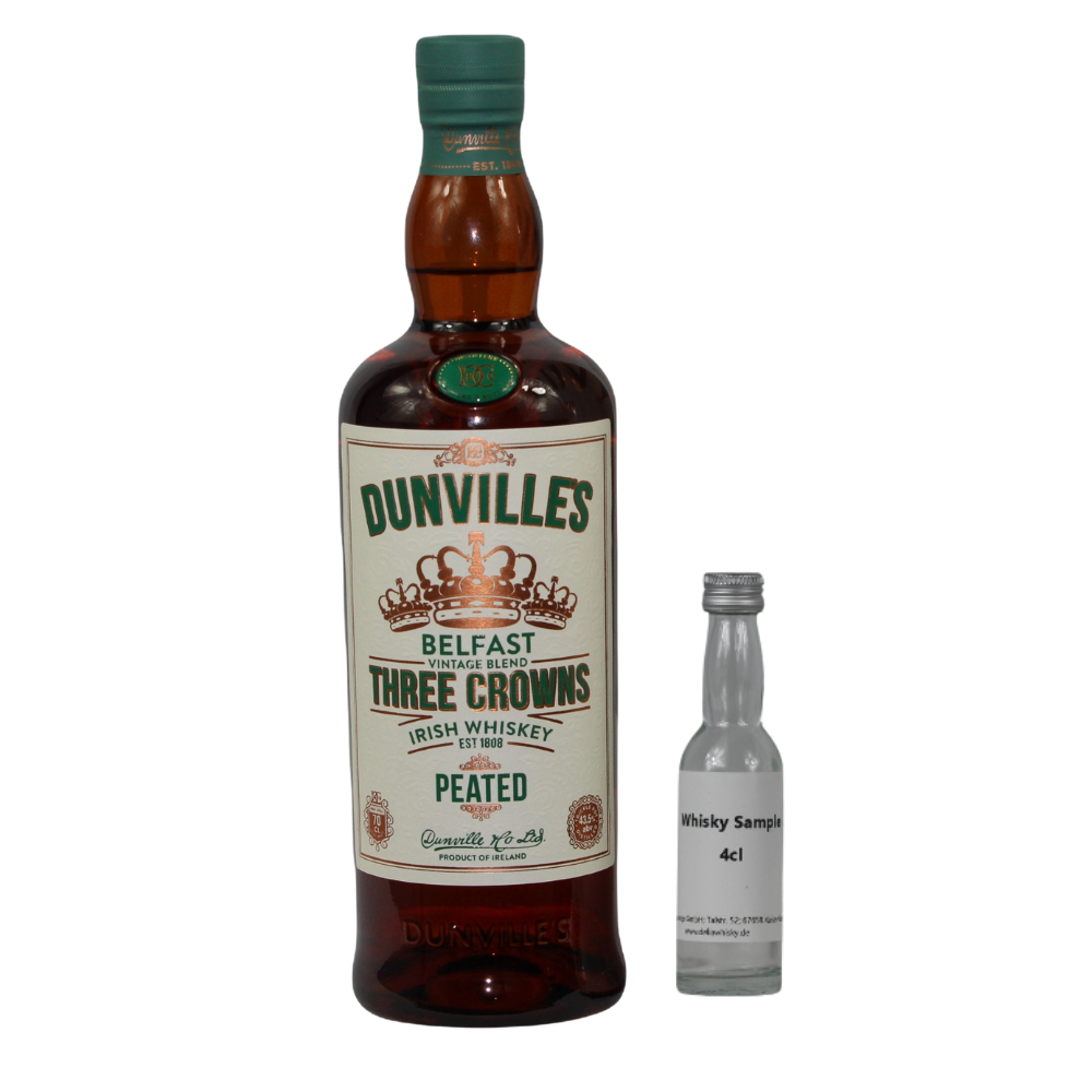 SAMPLE 4cl Dunville's Three Crowns Peated Irish Whiskey 43.5% ...