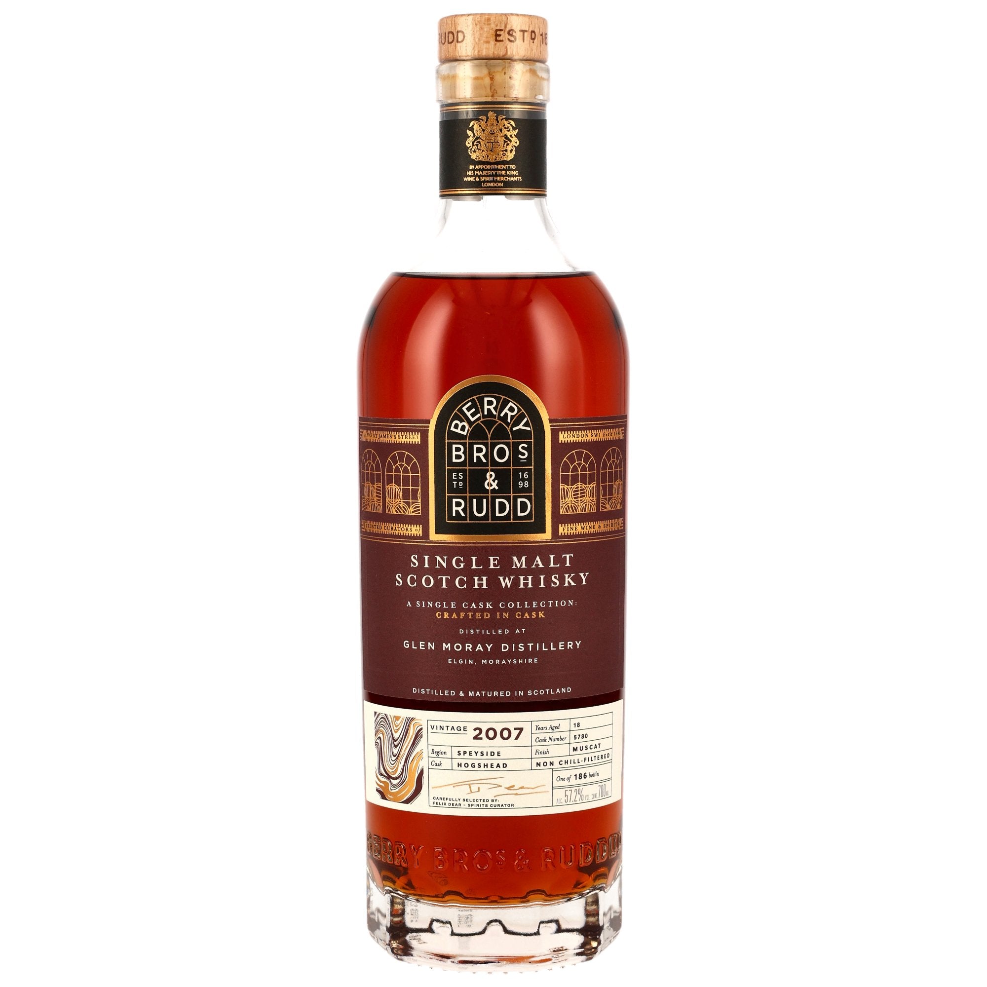 Glen Moray 2007/2025 18 Year Old Berry Bros & Rudd Muscat Finish #5780 ...