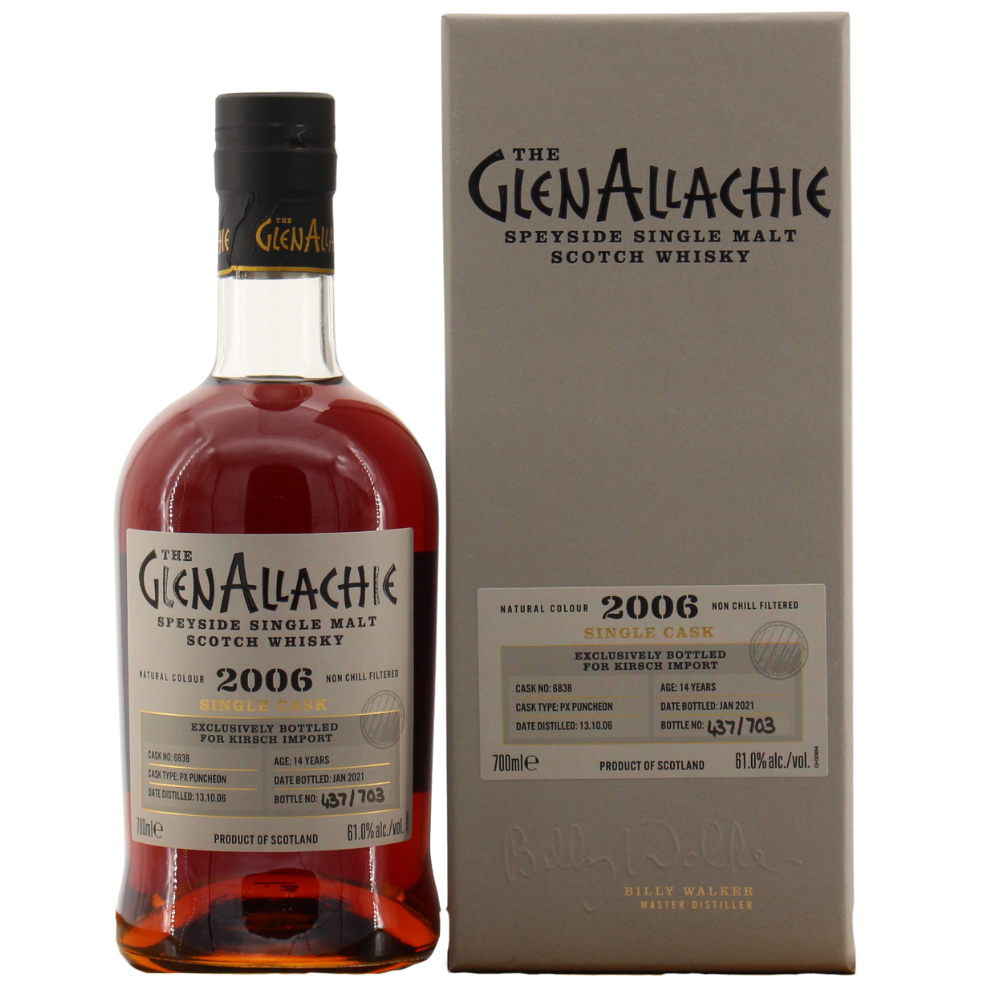 GlenAllachie 14 Jahre 2006/2021 Single Cask PX Puncheon Cask No. 6838 ...