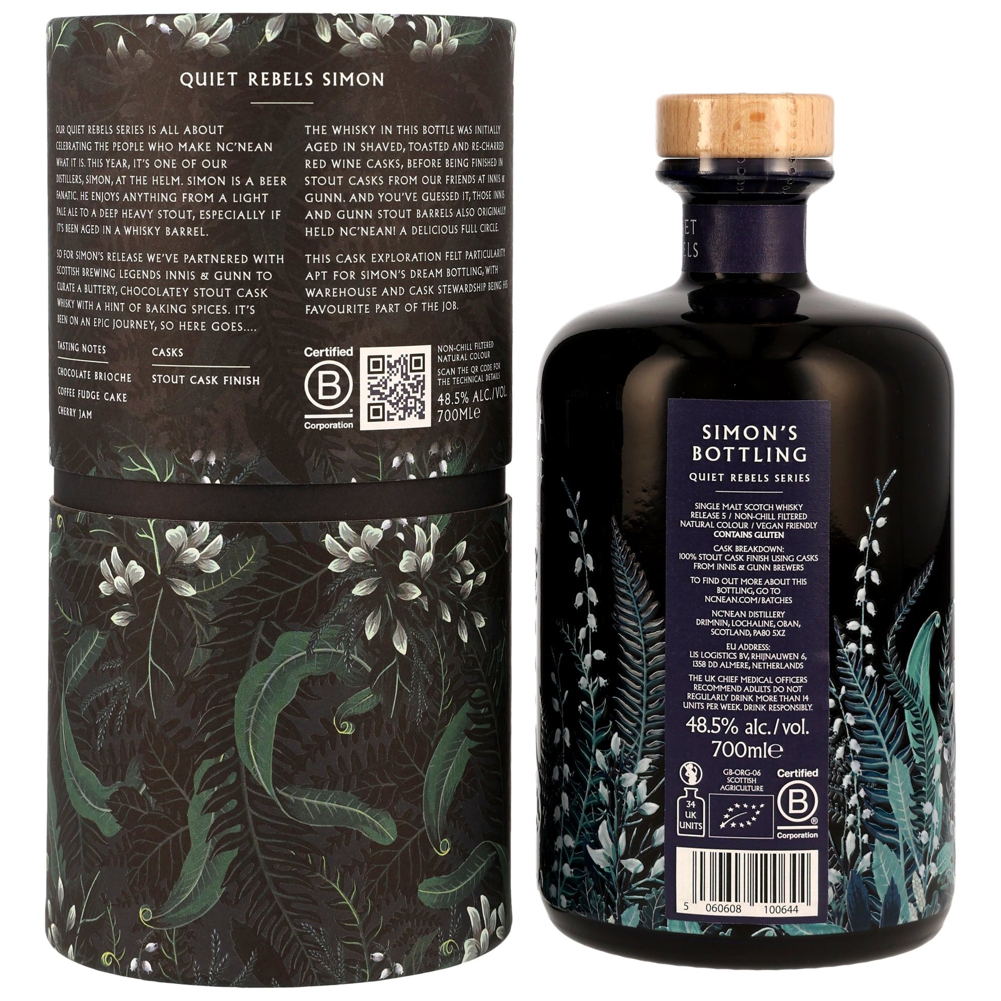 Nc'nean Organic Single Malt Stout Cask Finish Quiet Rebels : Simon 48,5 ...