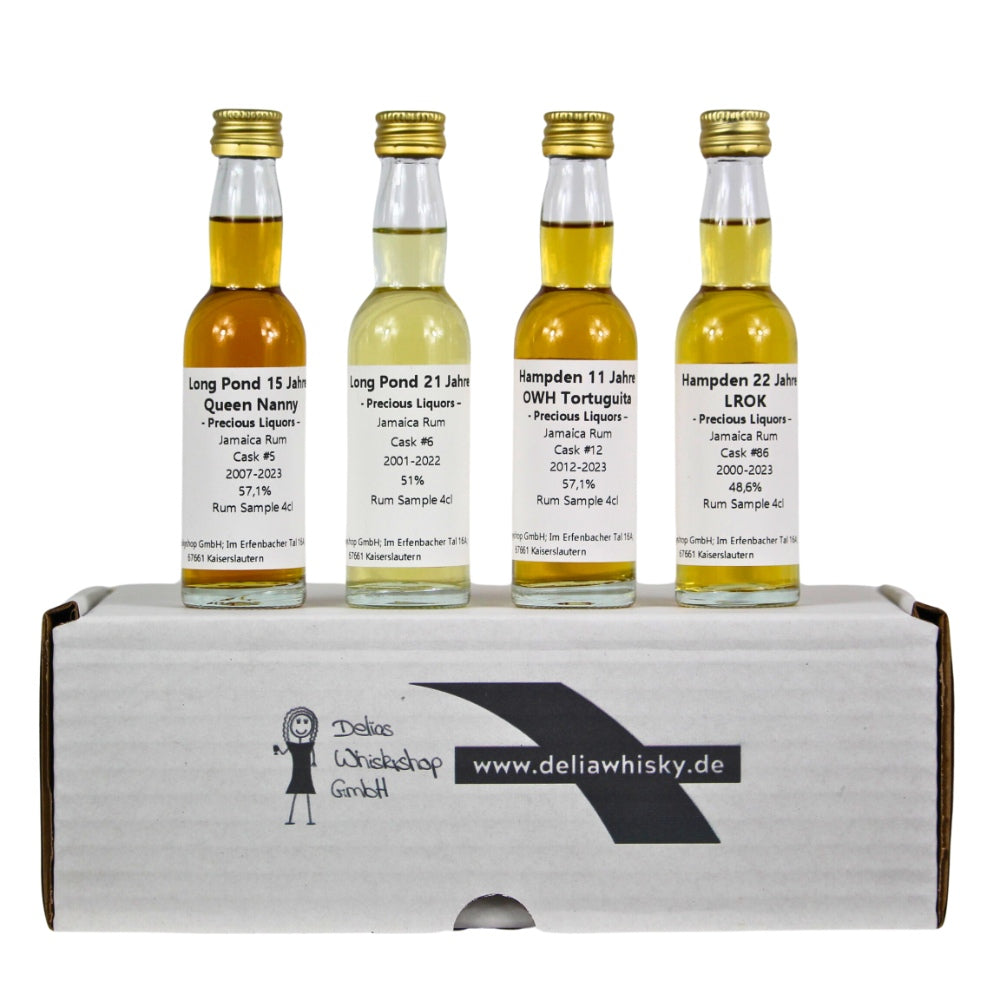 Precious Liquors Jamaica Rum Sample Set ~53.45% 4x4cl – deliawhisky.de
