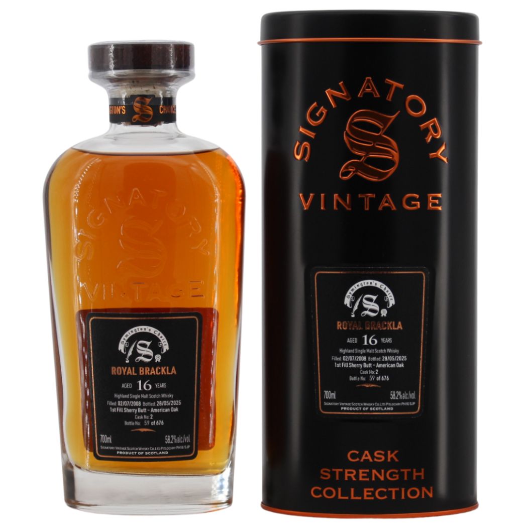 Royal Brackla 16 Jahre 2008/2025 1st Fill Sherry Butt - American Oak ...