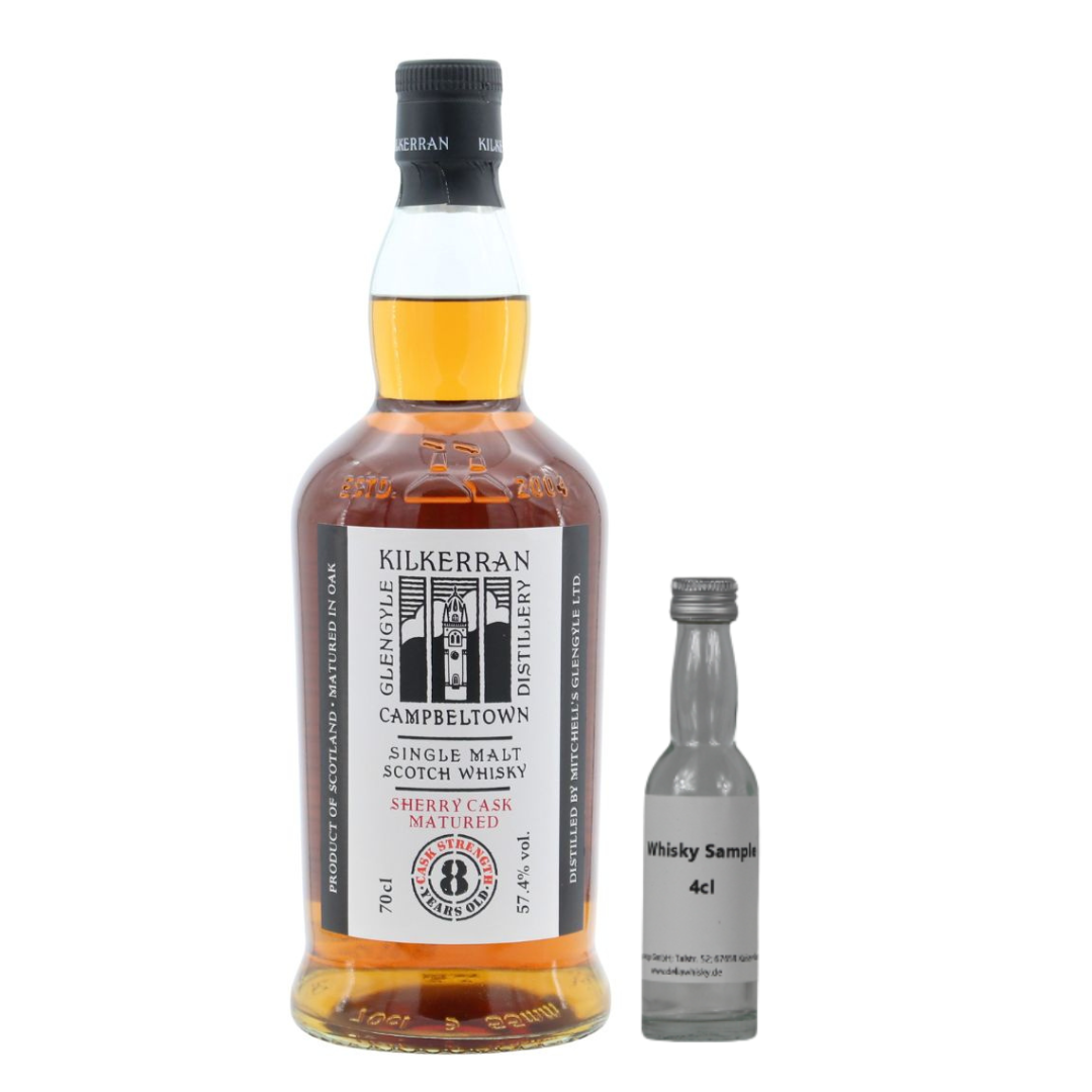 SAMPLE 4cl Kilkerran 8 Year Old 2024 Release Sherry Cask Strength 57.4% ...